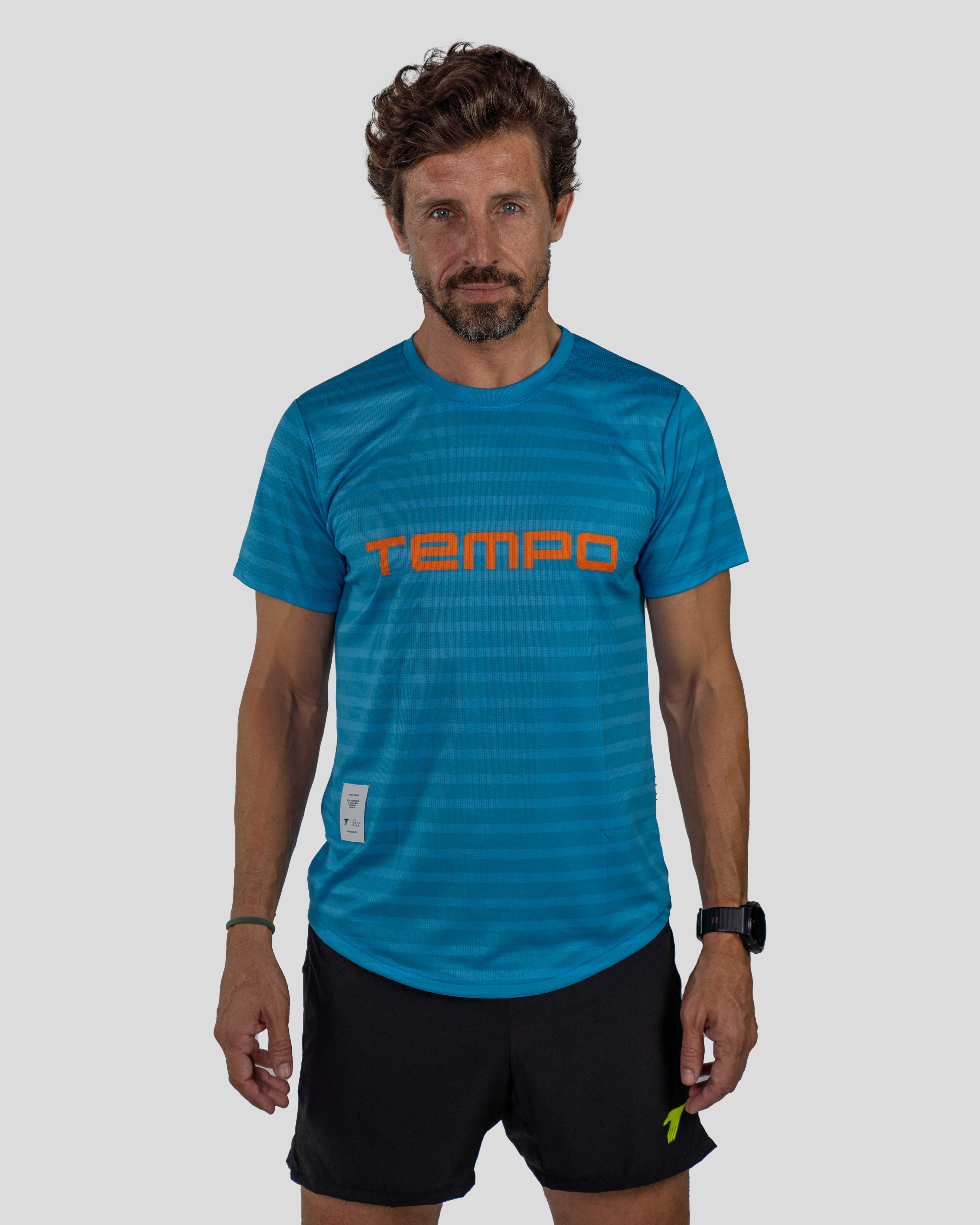 TEMPO RUNNING TOP BLUE- ULTRALIGHT SHORT SLEEVE – THE TEMPO TRIBE