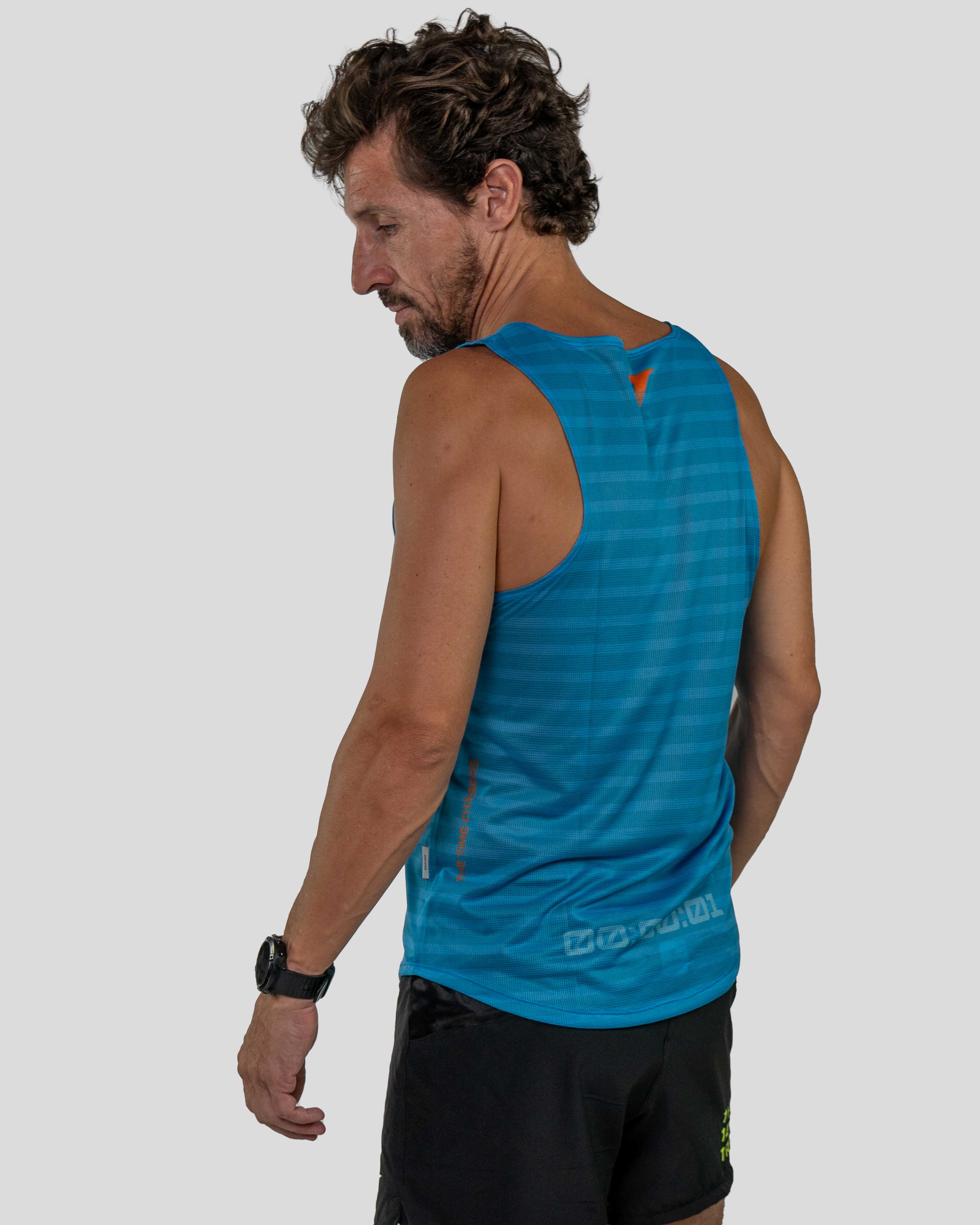 TEMPO SINGLET BLUE - RUNNING TANK – THE TEMPO TRIBE